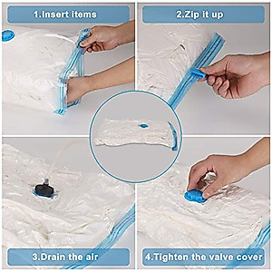 HAWATOUR 10 Pack Vacuum Storage Bags Space Saver Bags for Clothes, Pillow, Towel, Blanket