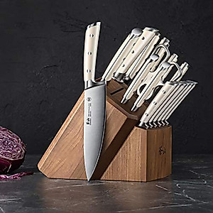 Cangshan S1 Series 1022599 German Steel Forged 17-Piece Knife Block Set, Walnut