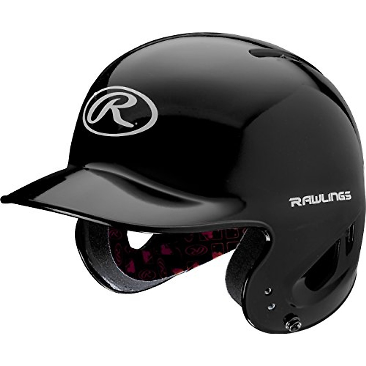 Rawlings MLB Inspired NOCSAE T-Ball Clear Coat Batting Helmet, Black, One Size