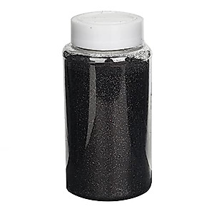 TABLECLOTHSFACTORY 1 Pound Black DIY Art & Craft Glitter Extra Fine with Shaker Bottle for Wedding Party Event Table Centerpieces Decor