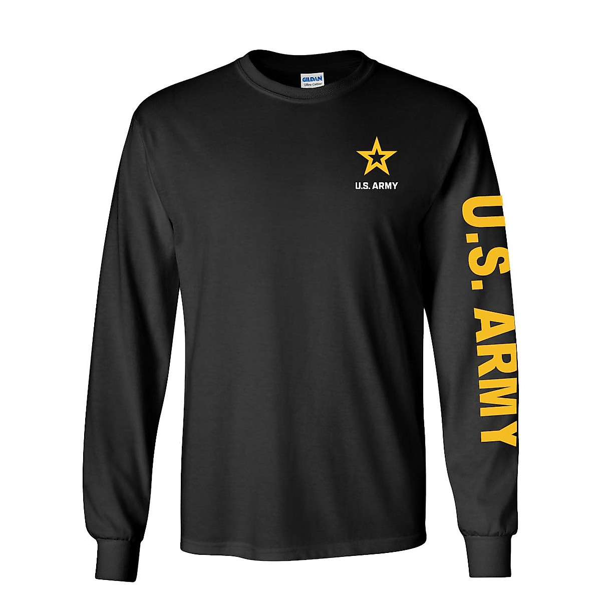 Officially Licensed United States Army Long Sleeve T-Shirt (Black, X-Large)