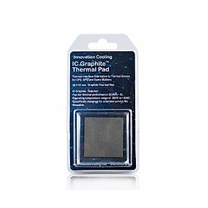 Innovation Cooling Graphite Thermal Pad – Permanent Replacement for Thermal Paste/Grease (40 X 40mm)