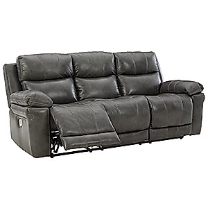Signature Design by Ashley Edmar Power Reclining Sofa, Gray