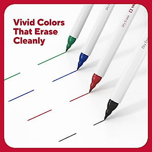 TRU RED TR57423 Pen Dry Erase Marker, Ultra Fine Tip, Black