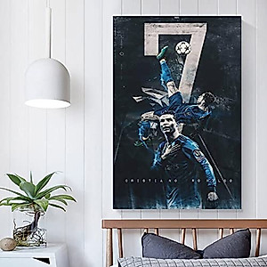 Cr7 Cristiano Ronaldo Footballer Wall Art Posters Canvas Art Poster Print Picture Living Room Mural Room Bedroom Decoration Painting Unframe-style12x18inch(30x45cm)