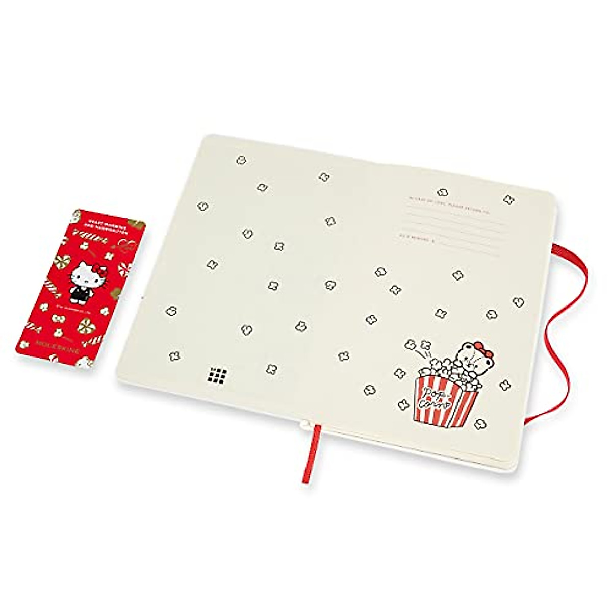 Moleskine Limited Edition Hello Kitty Notebook, Hard Cover, Large (5" x 8.25") Plain/Blank, White, 240 Pages