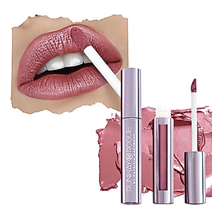 Runway Rogue Pearl Glam Long Wear Shimmer Liquid Lipstick, Pale Mauve Lipstick with Silver and Gold Shimmer, ‘Boss Babe’