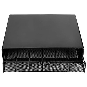 Black Coffee Capsule Holder Drawer Storage Rack Organizer for 36Pcs Capsules Suitable for Home Office