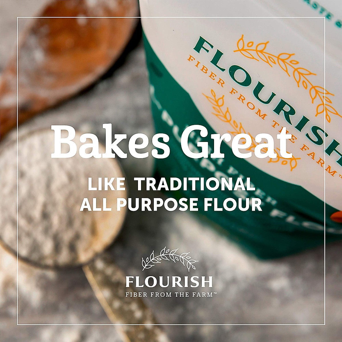 Flourish Fiber from the Farm - High Fiber/Low Carb, Unbleached All Purpose Flour, 2 lbs