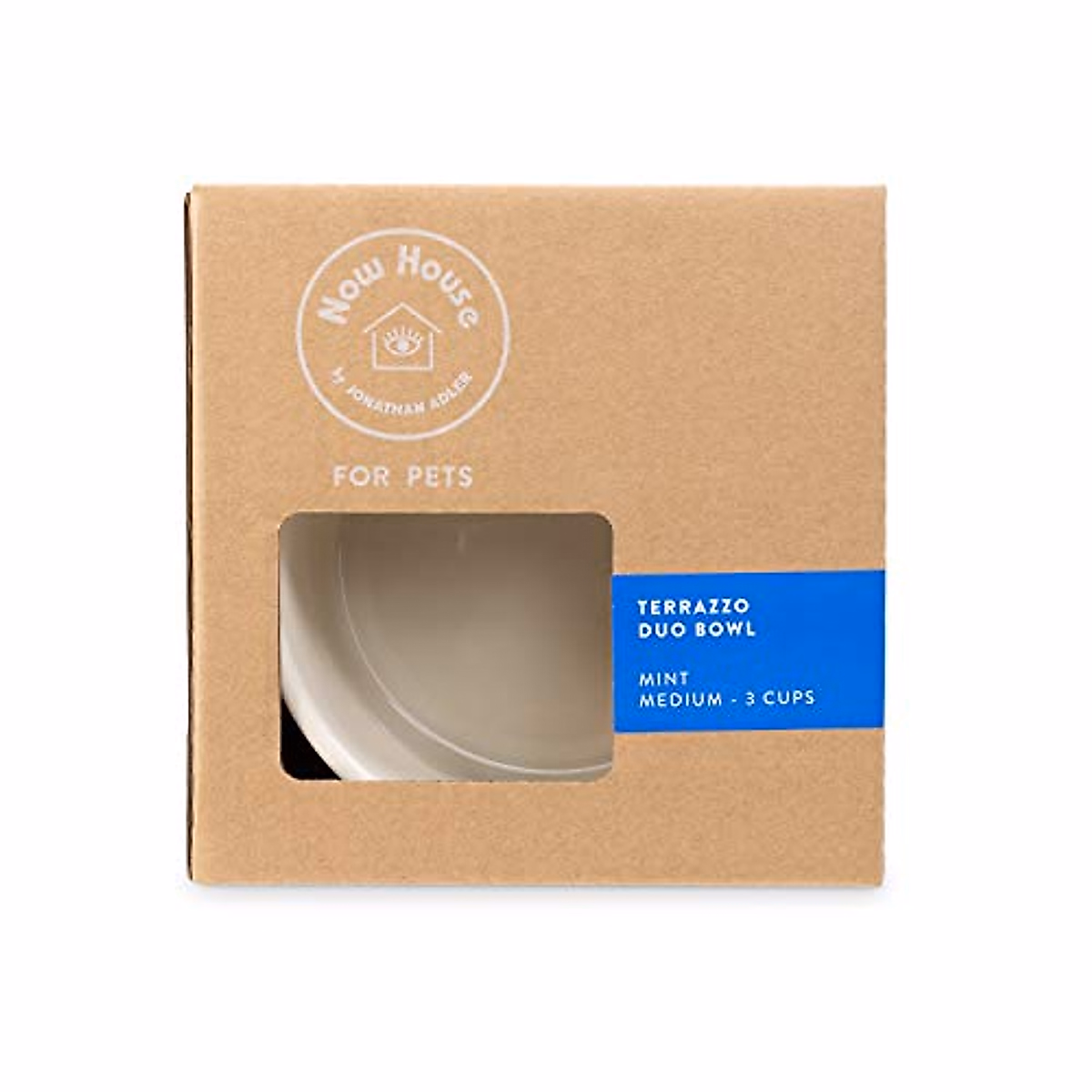 Now House for Pets by Jonathan Adler Jonathan Adler: Now House Terrazzo Standard Bowl, 6.75" | Dishwasher Safe, Easy to Clean Dog Bowl | Great for Dry Dog Food and Wet Dog Food or Water