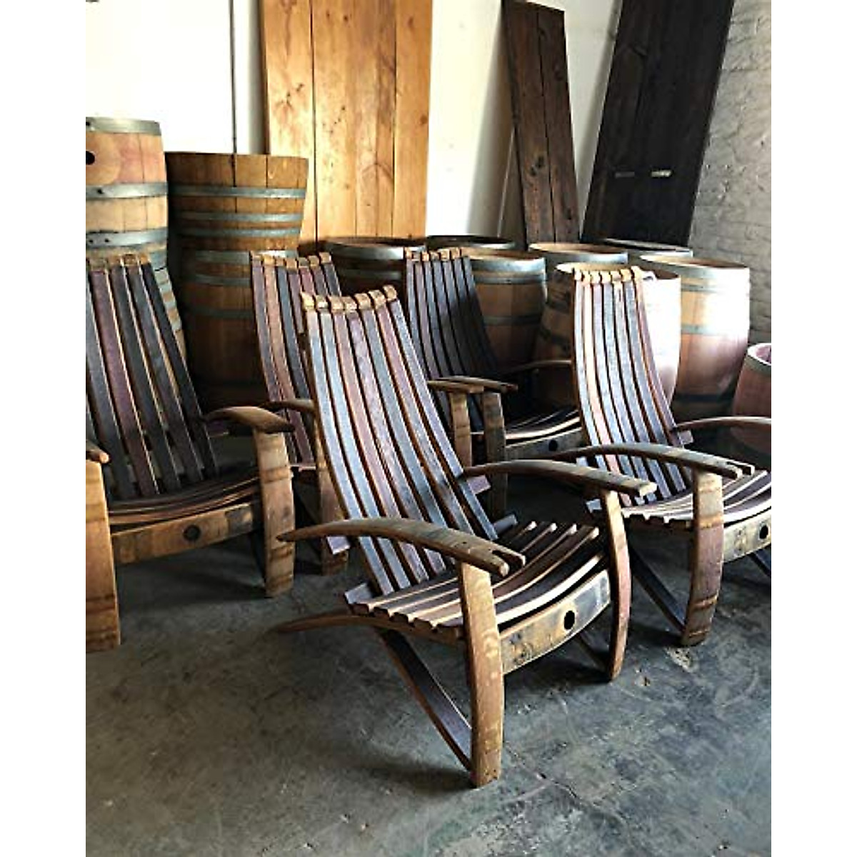 Wine Barrel Adirondack Chair