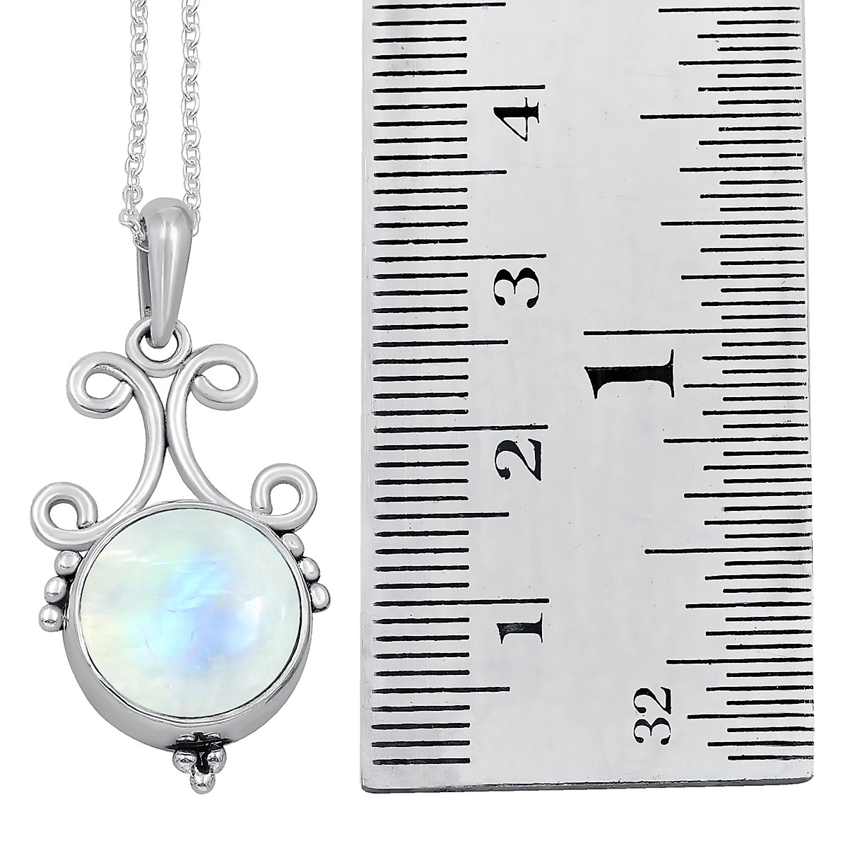 TISHAVI 5.45Cts Natural Moonstone Pendant Necklace For Women June Birthstone Vintage Jewelry Women'S Day Gifts For Mom Wife Sister