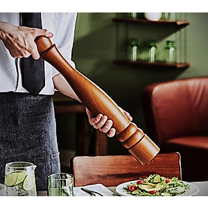 Soro Essentials- 18” Wooden Pepper Grinder- Pepper Mill or Salt Mill Best Pepper or Salt Grinder with an Adjustable Rotor and Easily Refillable Spice Tool Grinder Pepper Grinder for your kitchen