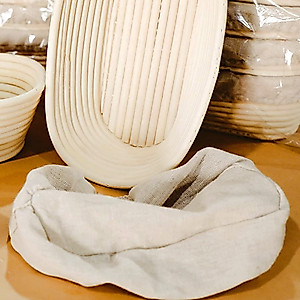 D-GROEE Pastry Proofing Basket Liner Bread Making Basket Cloth Liner Baking Supplies Food Grade for Home 17cm