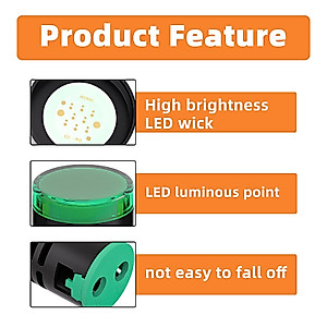 GASHER 110V 20mA Energy Saving Indicator Light Mounting Hole Size 22mm (7/8 Inch) Green 10 Pcs