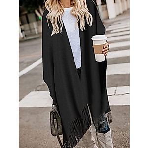 Breezy Lane Ponchos Shawl Wraps for Women Ruana Wrap Cape Cardigan Holiday Gifts for Women