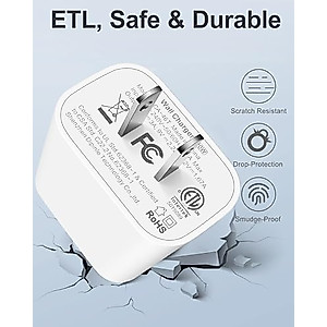 New iPad Charger USB C 10FT for iPad Pro 12.9, 11 inch, iPad Air 5th/4th, iPad 10th generation, Mini 6th, iPhone 15, Google Pixel, PD 20W Fast Charging USB-C Block and Long USBC to C Cable 2Pack