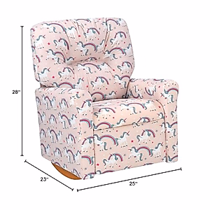 Dozydotes Contemporary Fairytale English Kids Rocker Recliner Chair
