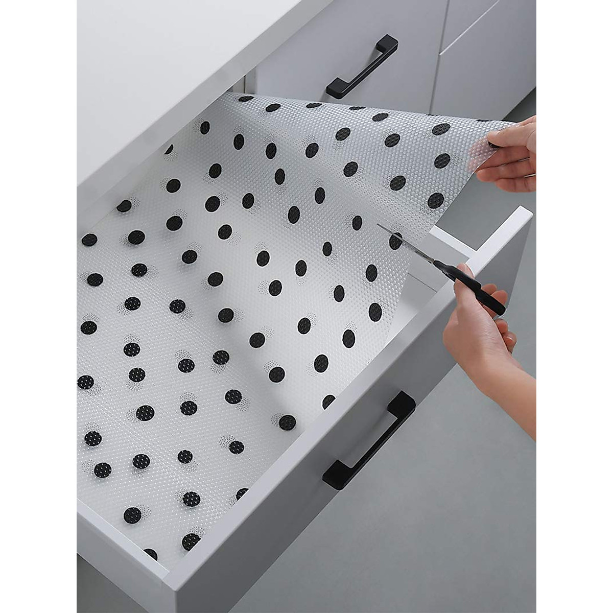 GLOW4U EVA Washable Non Adhesive Shelf Liner for Kitchen Cabinets Bathroom Refrigerator Pantry Closet Dresser Drawer