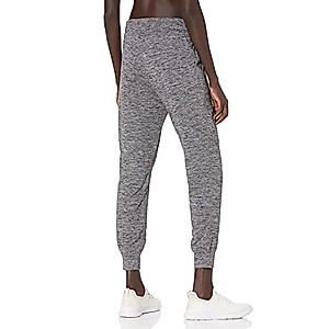 Amazon Essentials Women's Brushed Tech Stretch Jogger Pant (Available in Plus Size), Dark Grey Space Dye, Large