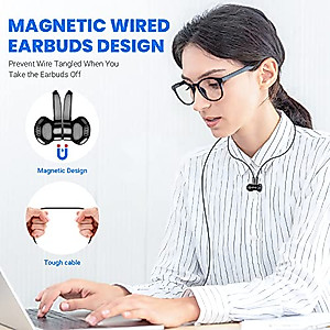 USB C Headphones for Samsung S22+ Ultra S23, Type C Headphones with Microphone HiFi Stereo Volume Control Magnetic in Ear Wired Earbuds for Galaxy A53 Flip 3 4 Pixel 7 Pro 6 6A OnePlus 11 10T Black