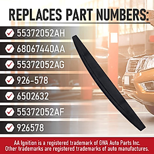 Replacement Tailgate Molding Cap Spoiler - Compatible with Dodge Ram 1500, 2500, 3500 - Replaces 55372052AH, 68067440AA, 55372052AG, 926-578, 6502632, 55372052AF - Tail Gate Protector Trim