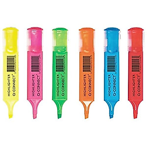 Q-Connect Assorted Highlighter Pens (Pack of 6) KF01909