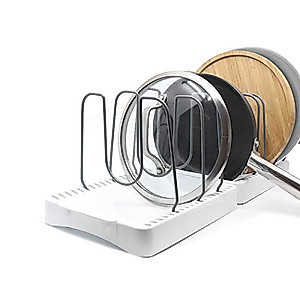 Grand Fusion Adjustable Kitchen Cabinet and Drawer Organizer, Clutter-Free Pantry Organization and Storage, Holds Pots, Pans, Lids, Cutting Boards, Trays and Sheets, Pack of 2