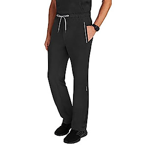 Healing Hands 6 Pocket Mens Scrubs Pant HH360 9171 Noah Cargo Scrub Pant for Men Full Elastic with Drawstring Black MSH