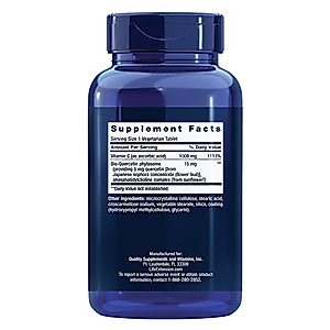 Life Extension Vitamin C & Bio-Quercetin Phytosome – for Immune Support & Anti-Aging – Promotes Collagen Formation and Iron Uptake - Gluten-Free, Non-GMO – 250 Vegetarian Tablets