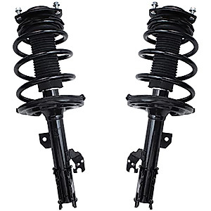 Detroit Axle - 4pc Front Struts Kit for 06-12 Toyota Avalon, 06-08 Solara, 2 Struts with Coil Spring 2 Stabilizer Sway Bars 2006 2007 2008 2009 2010 2011 2012 Replacement Suspension Struts Shocks