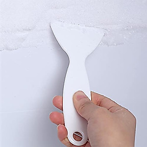 Lpdphanxfkx 2 PCS Assorted Refrigerator Ice Shovel Set,Plastic Refrigerator Ice Shovel with Non Slip Handle Flat Ice Scraper Remover Scoop Cleaning Freezer