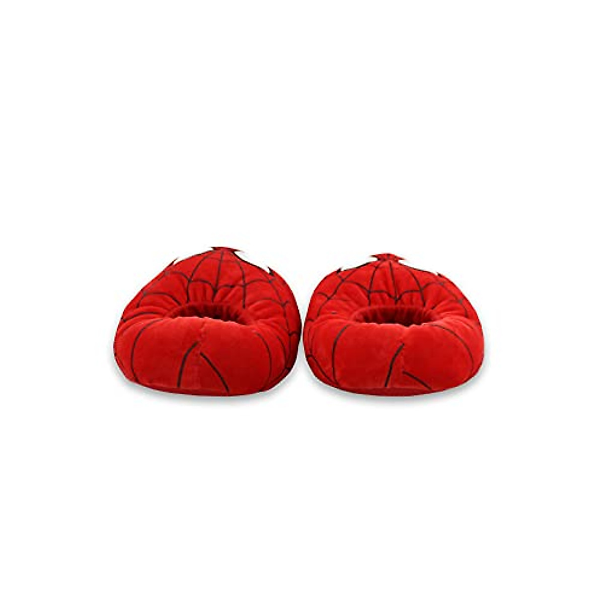 Marvel Spider-Man Mooshy Plush Adult Mens Slippers (Medium, Red)