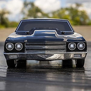 Losi RC Car 1/16 1970 Chevelle 2 Wheel Drive Mini No Prep Drag Car RTR Includes Everything Needed no Other purchases Required Black LOS01023T2