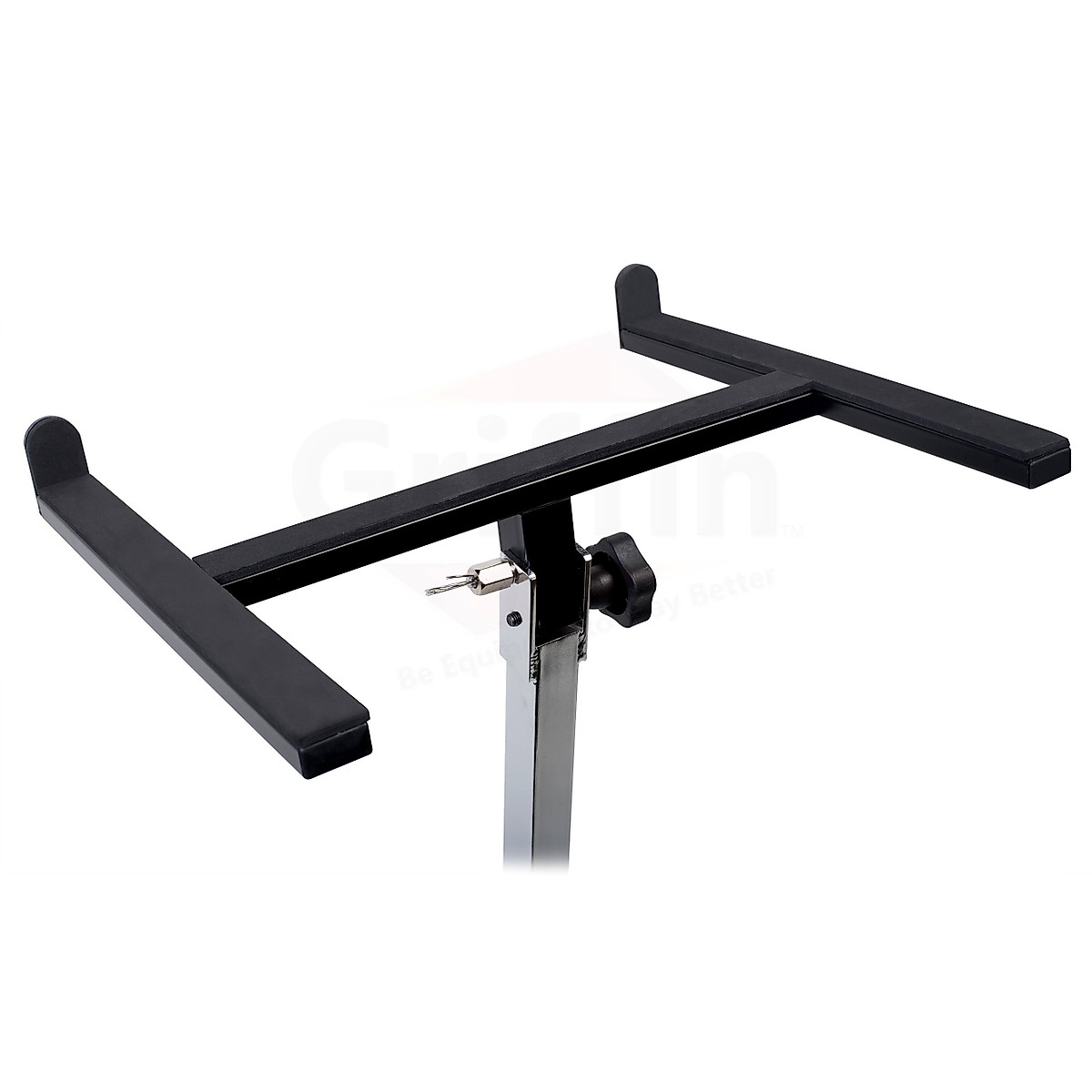 Studio Mixer Stand DJ Cart by GRIFFIN | Rolling Standing Rack On Casters with Adjustable Height | Portable Turntable Holder | Mobile Mount For Digital Drum Machine, Mixing Audio Gear & Music Equipment