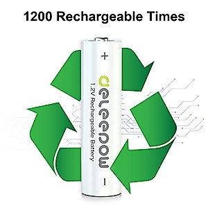 Deleepow Rechargeable AA Batteries Nimh 3300mAh 1.2V Batteries Double A Rechargeable High Capacity 1200 Cycles Pack of 8
