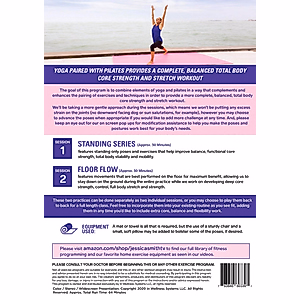 Gentle Yoga Plus Pilates DVD: Low Impact Abs, Core, Flexibility, Balance, Two Total Body At Home No Equipment Workouts with Jessica Smith