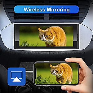 Single Din Touchscreen Car Stereo Wireless CarPlay Wireless Android Auto, 6.9 Inch Android Car Radio Multimedia with GPS Navigation Hands Free Calling WiFi FM SWC USB, Bluetooth Car Audio Receiver