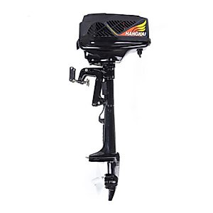 HANGKAI 48V 1000W Outboard Motor Boat Engine Electric Start Marine Brushless Motor Heavy Duty Electric Start Marine Outboard Motor Boat Engine for Fishing Aquaculture Outdoor Adventure
