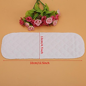 Baby Cloth Diaper, 10pcs Soft&Breathable Baby Toddler Cotton Modern Cloth Diaper Nappy Liners Insert(Insert 6 Layers)