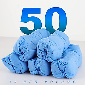 T-Buckle Shoe Cover Refills for Automatic Shoe Cover Dispenser Machine,Waterproof Shoe Cover Non Slip (50 Pcs)