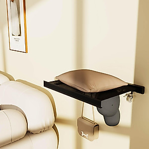 CHOMLEY Retractable Wall-Mounted Drying Rack, Foldable Placeholder with Net, Aluminum Underwear Hanger, Drying Rack Wall Mount with Hooks（17.3inch