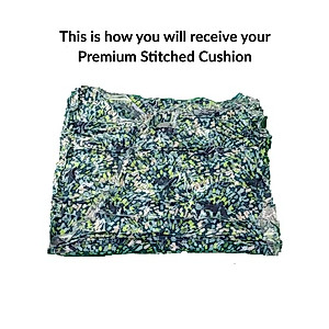 Contemporary Teal Waves Replacement Cushion 19 x 18 x 2.5 in (Set of 2 Shipped in Re-sealable Vacuum Storage Bag) for Outdoor Patio Furniture