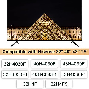 Maozhren TV Stand Base for Hisense TV Legs, Base Stand for Hisense 32" 40" 43" Smart TV, for 32H4030F 32H4F 32H4F5 32H4030F1 40H4030F 43H4030F, TV Stand Legs for Hisense with Screws and Instructions