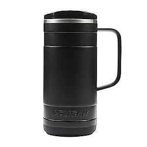 Pelican Hydration Pelican Ridge™ 18 oz Vacuum Insulated Tumbler - Recycled Stainless Steel Double Wall Travel with Dual Lid, Powder Coated Insulated Coffee Mug For Hot Cold Drinks, Jet Black