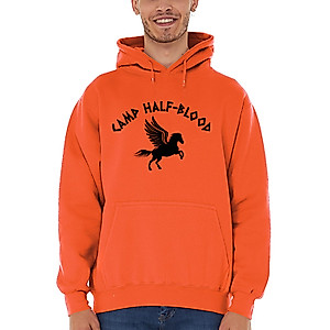 shop4ever Camp Half Blood Hoodie Demigod Hooded Sweatshirt Small Orange 0