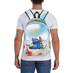 ISUNIET Travel Backpack, Notebook Laptop Bags For Men Women Weekend Outings Trip Book Bag Travel Hiking Camping Work Cartoon Cute Black 39