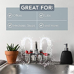 SmarterFresh Faucet Mounted Eyewash Station – Reliable First AID Emergency Eye Wash Unit for Sink Attachment – High Quality Sink Mount Eye Flush Shower for Eyes and Skin
