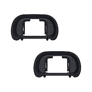 JJC Camera Eyecup Eyepiece Viewfinder for Sony A7 III A7 II A7 A7R IV A7R III A7S II A7S A99 II A9 A58 Camera, Soft Silicone Eye Cup Replacement of Sony FDA-EP18 (2 Pack)