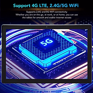 ciciglow Office Tablet, 10.1 Inch FHD Gaming Tablet, 8GB RAM 256GB ROM Reading Tablet, Octa Core CPU, 8MP+16MP Camera, for Android 12, 7000mAh, 4G LTE, WiFi (Green)